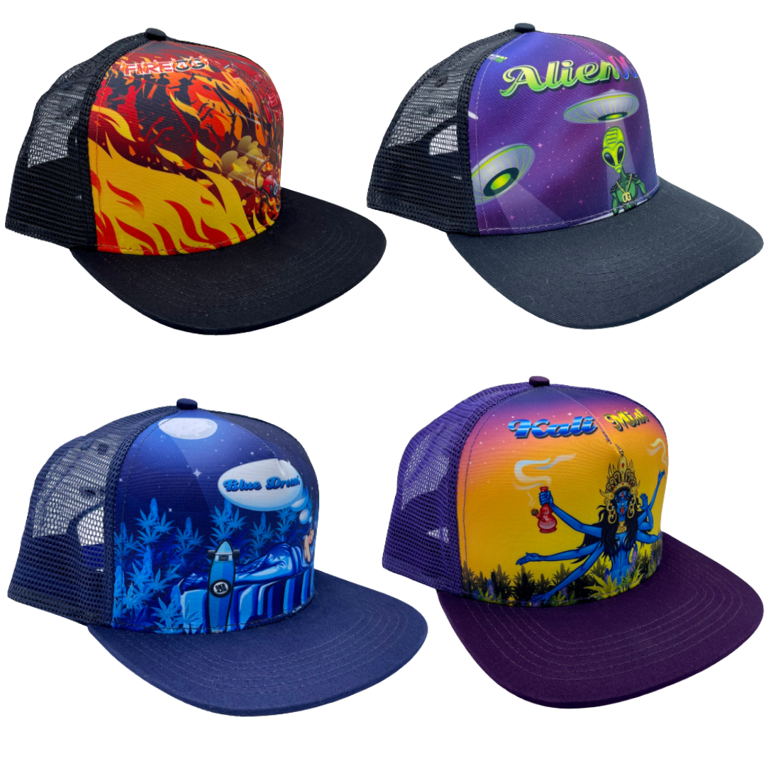 SK8 420 Hats - Assorted Graphics & Styles – 100 PC LOT - Topper Liquidators
